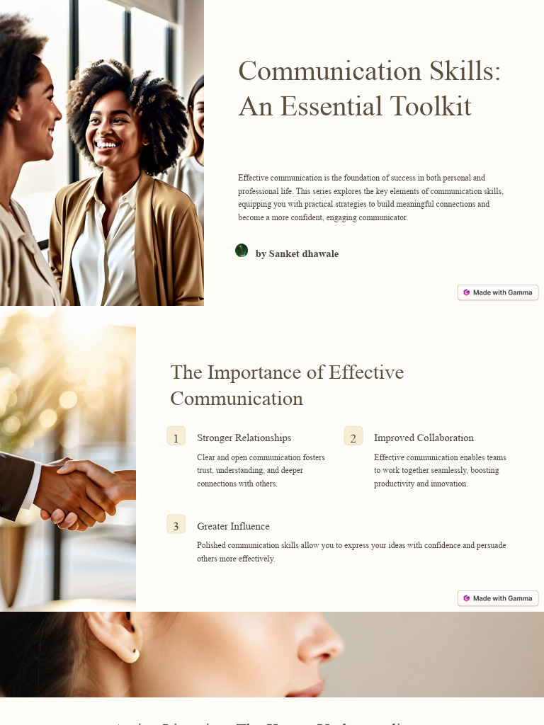 Essential Communication Skills Toolkit | PDF | Communication | Body ...