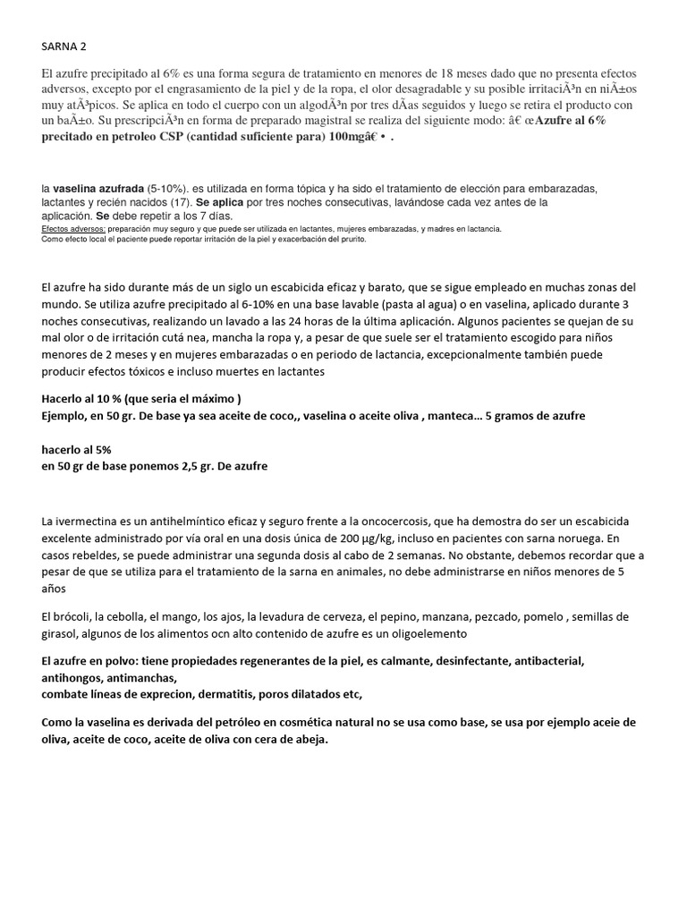Sarna 2 | PDF | Amamantamiento