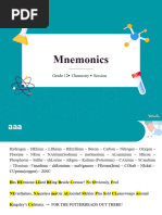 Mnemonics of Periodic Table | PDF