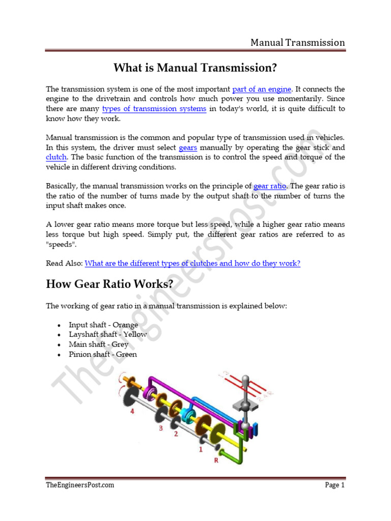 What Is Manual Transmission Download Free Pdf Manual Transmission