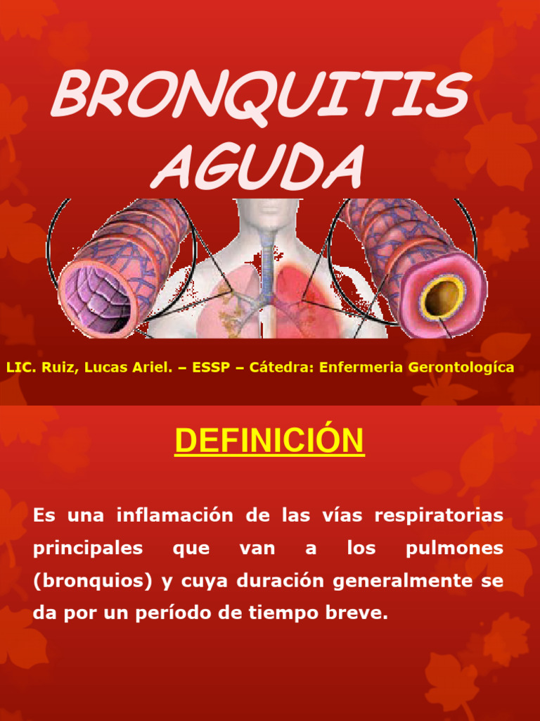 CLASE_BRONQUITIS | PDF | Bronquitis | Tos