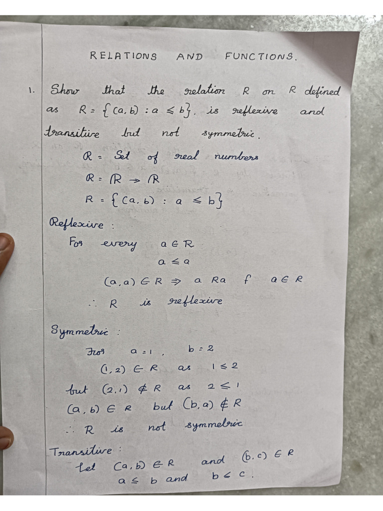 Relations and Functions-1 | PDF