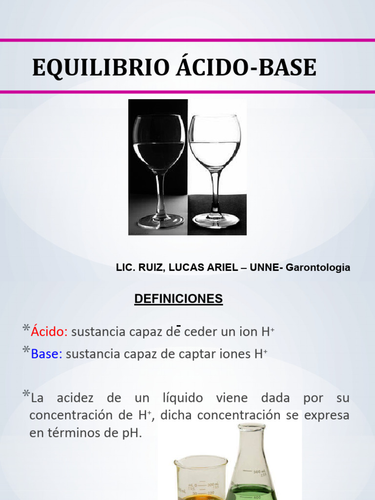 Clase Equilibrio Acido Base | PDF | Solución tampón | Sistema respiratorio