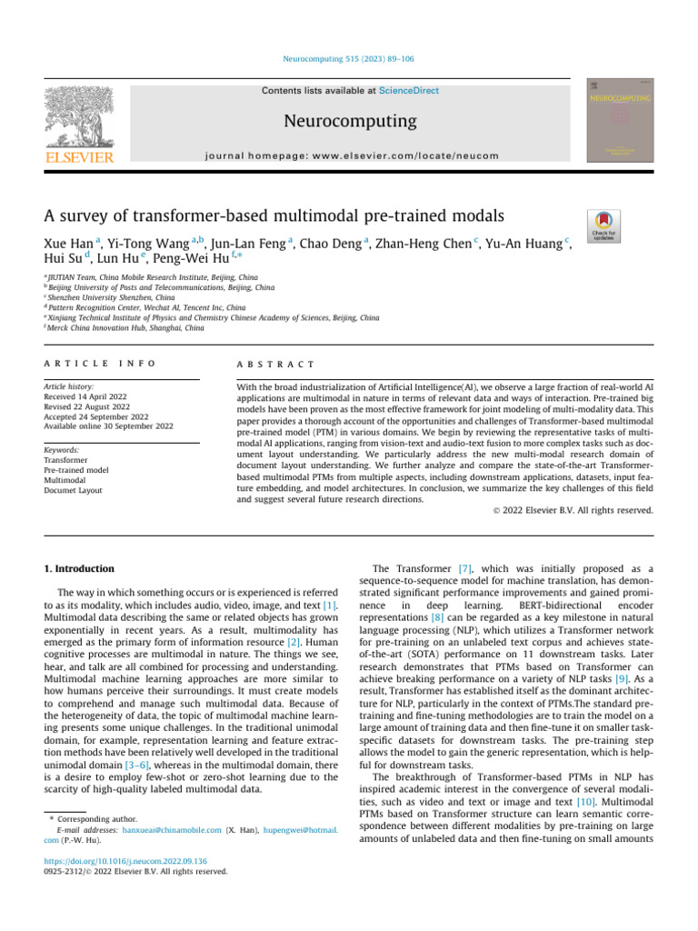 Multimodal Pretrained Transformer | PDF | Information | Artificial Intelligence