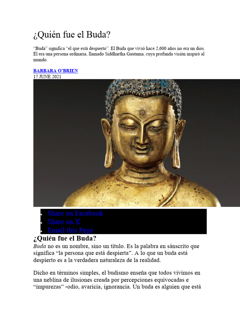 Quién fue el Buda | PDF | Budeidad | Mahayana
