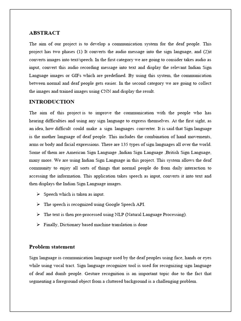 Smart Translation Pdf Artificial Neural Network Sign Language