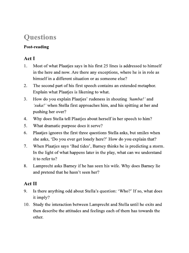 LHKWContextual Questions MEMO | PDF