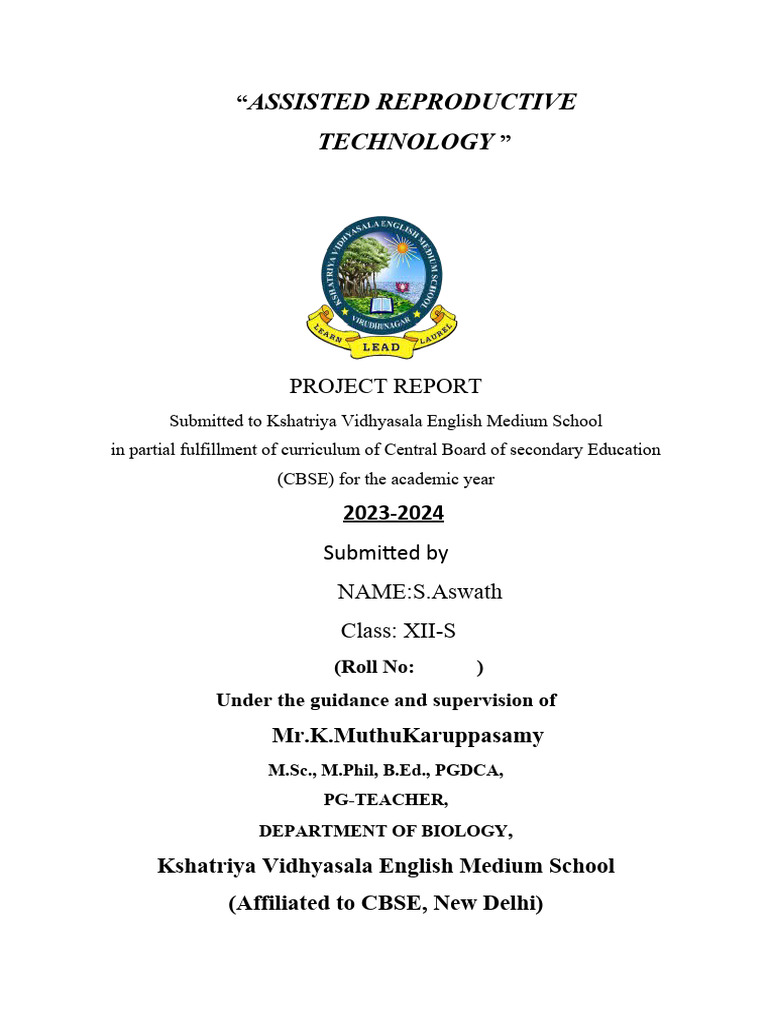 bio project first page | PDF | Qualifications | Educational Stages