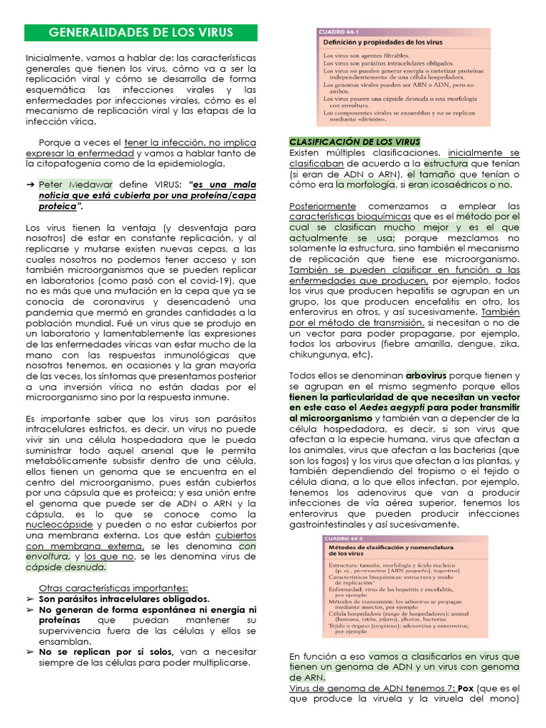 Generalidades de Los Virus | PDF | Virus | Influenza