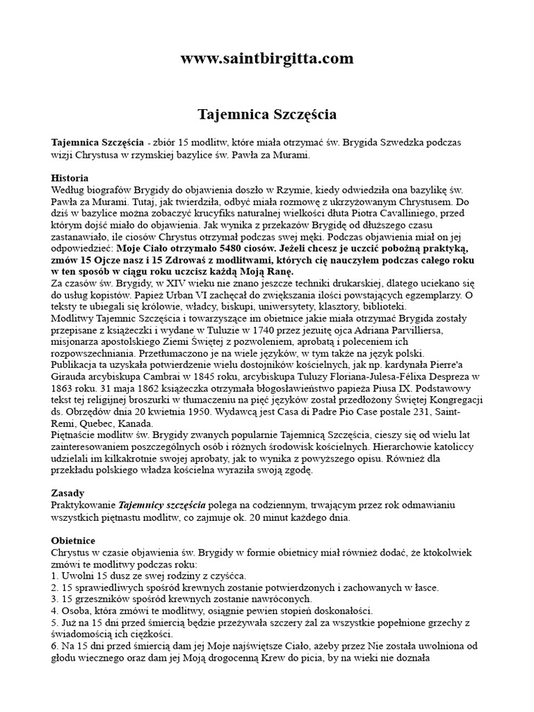 Tajemnica Szczęścia | PDF