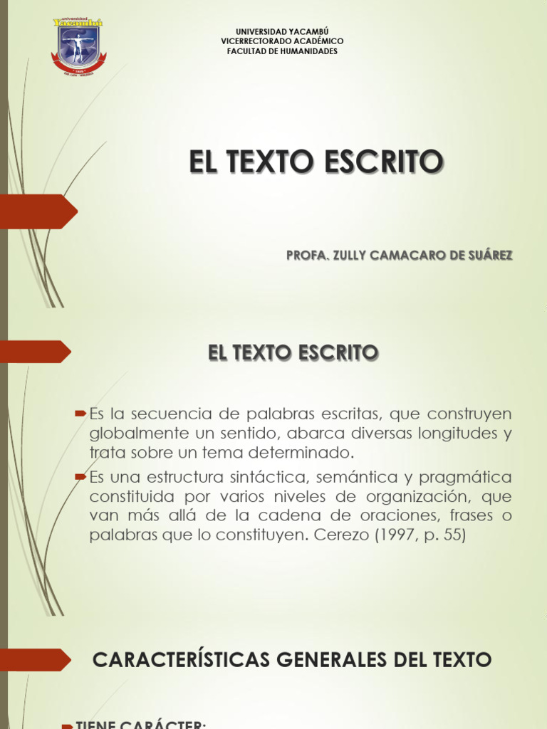 Unidad 4 El Texto Escrito | PDF | Retórica | Palabra