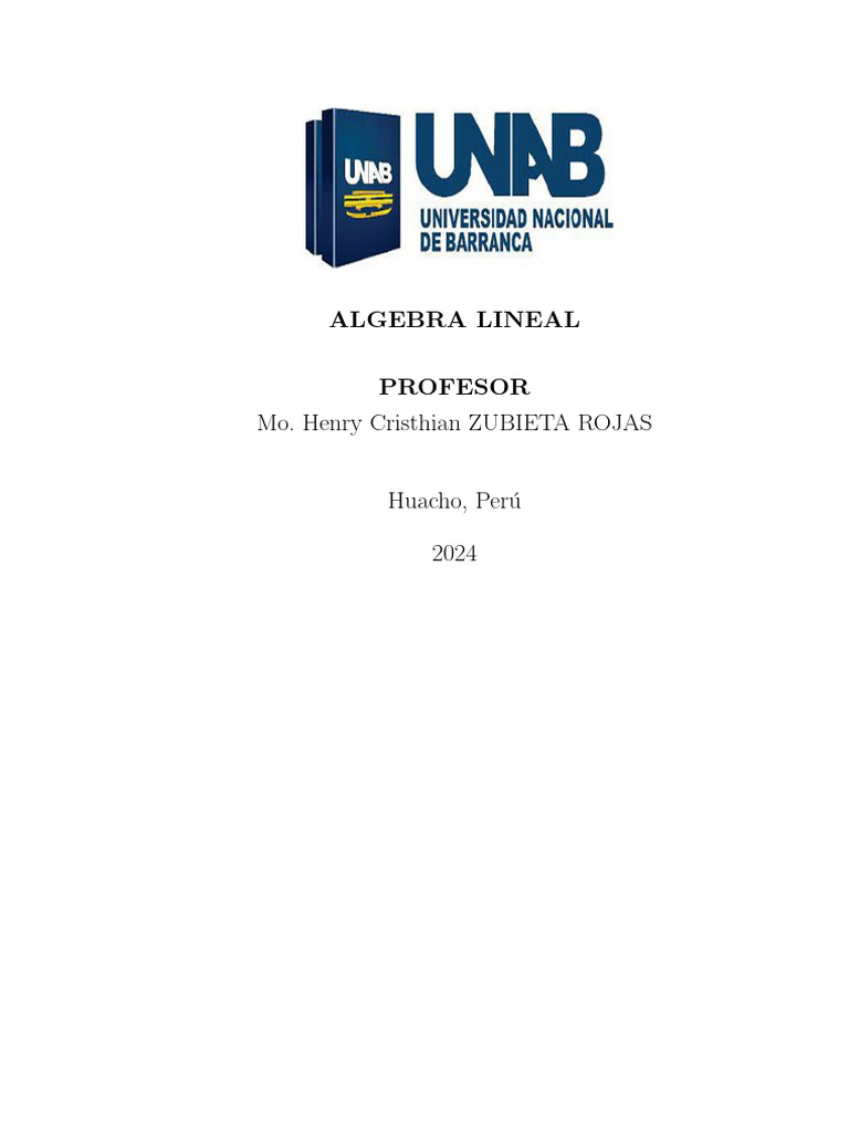 Separata | PDF | Matriz (Matemáticas) | Álgebra lineal