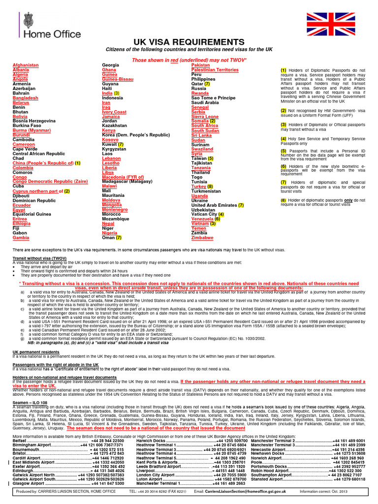 Uk Visa Requirements | PDF | Travel Visa | Passport