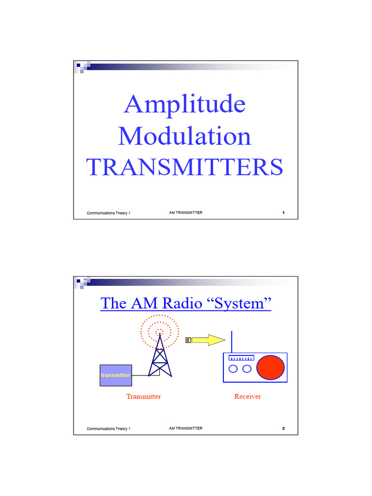 AM Transmitter | PDF | Transmitter | Frequency Modulation