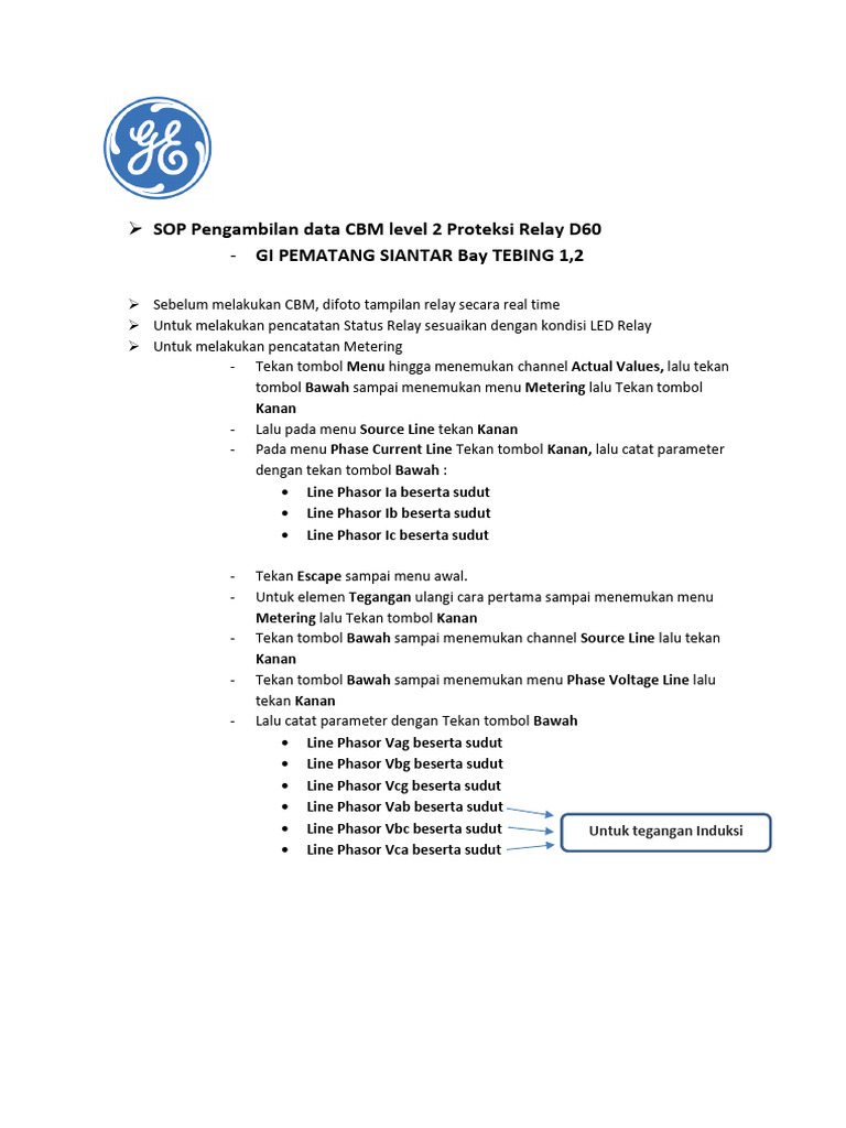 SOP Proteksi Relay D60 | PDF