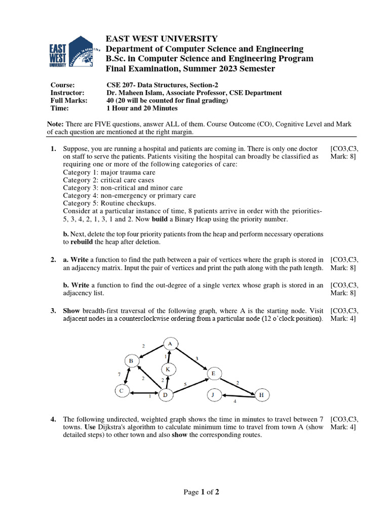 Mid 222 | PDF | Vertex (Graph Theory) | Combinatorics