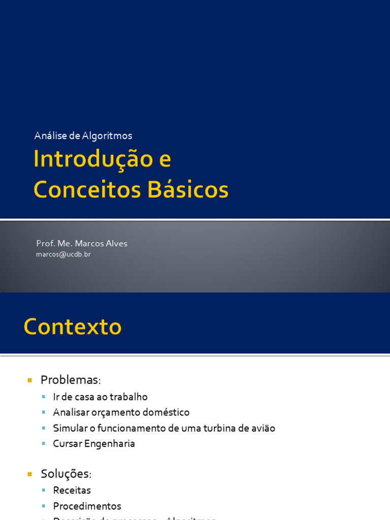 Introdução Conceitos Basicos | PDF | Algoritmos | Programação de ... Introdução Conceitos Basicos | PDF | Algoritmos | Programação de ...