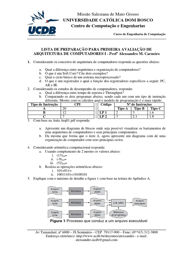 Arquitetura de Computadores | PDF | Arquitetura de computadores ...