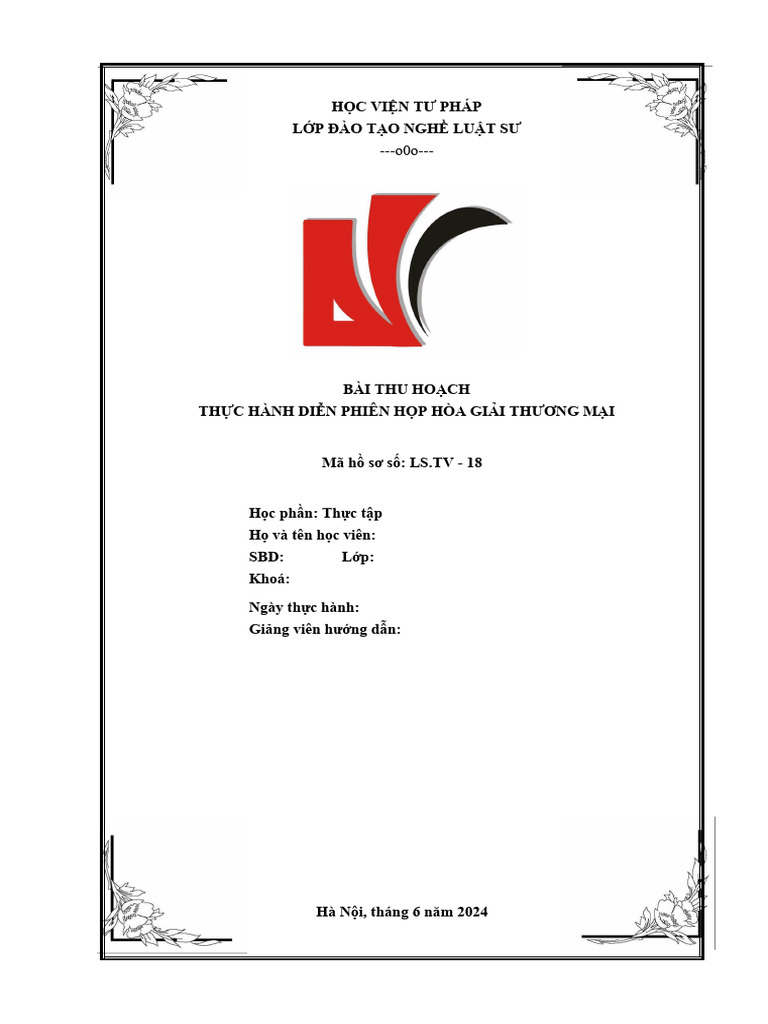 Bài Thu Ho CH H Sơ LS - tv-18 | PDF