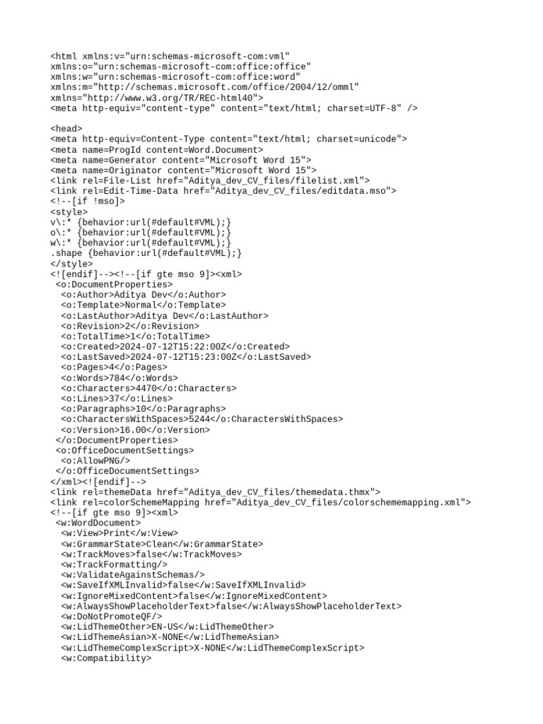 Aditya Dev CV | PDF | Computers
