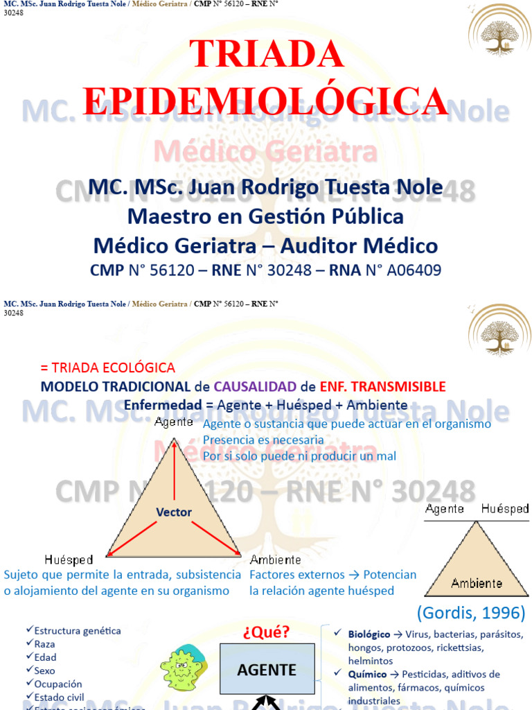 Epidemiologia 10: Triada Epidemiologica/Cadena Epidemiologica | PDF | Infección | Sistema inmune