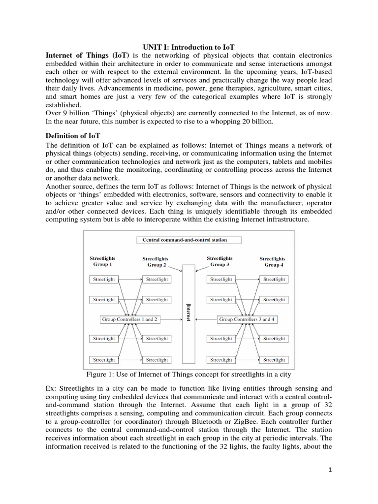 IoT Unit I | PDF | Osi Model | Cloud Computing