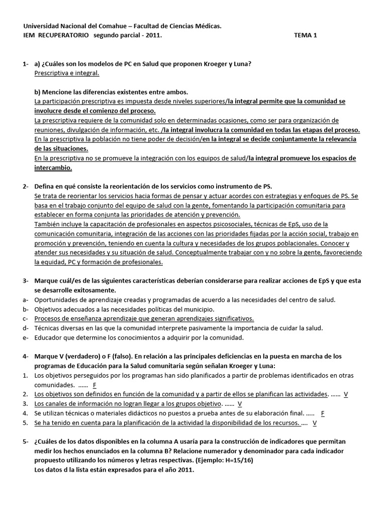 IEM Segundo Parcial Transcripto y Resuelto | PDF | Aprendizaje