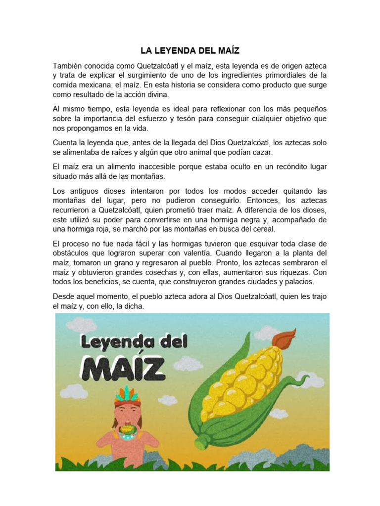 Leyendas | PDF | Maíz