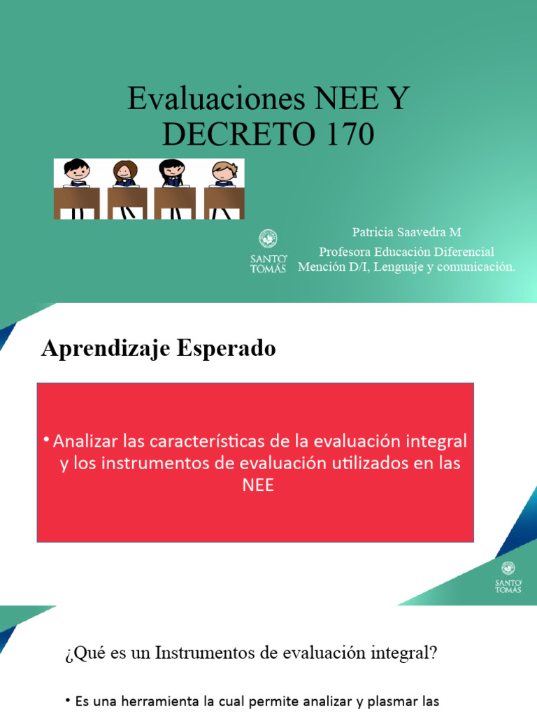 Clase 4 Parte 2 Evaluaciones NEEP Decreto 170 | PDF | Evaluación ...