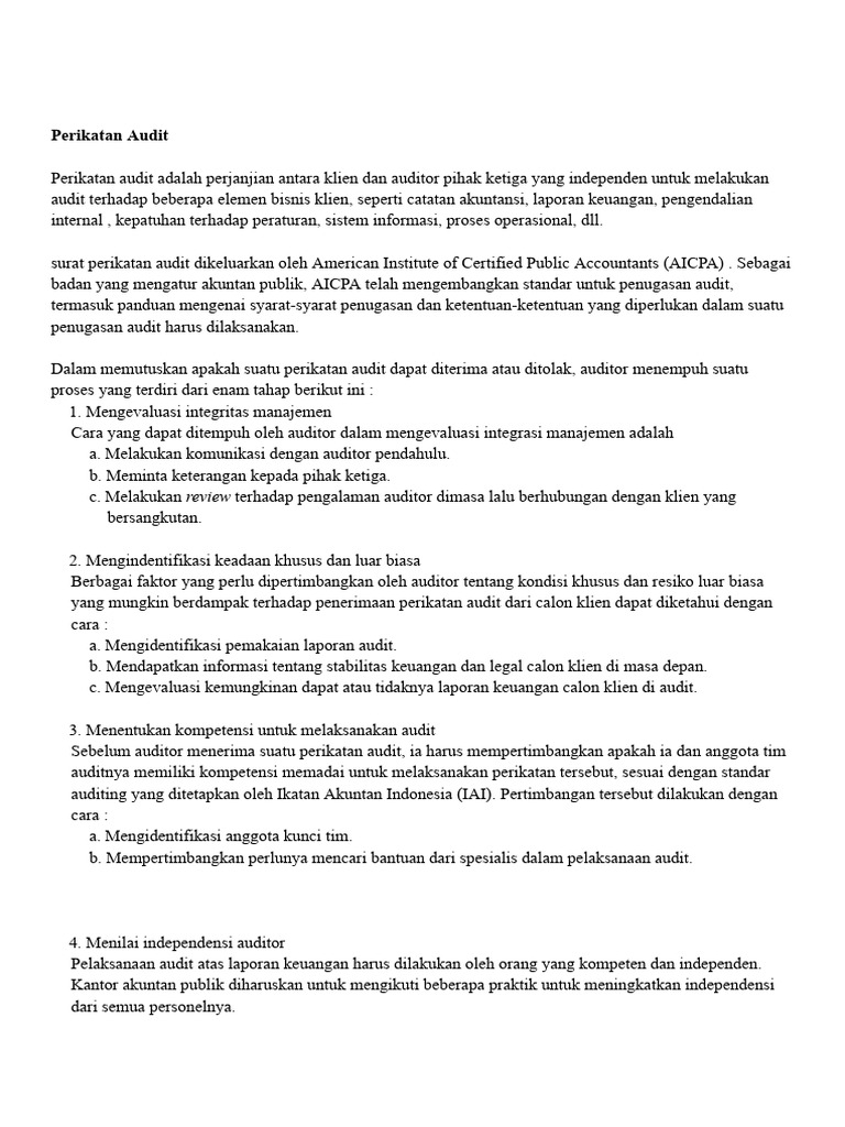 Bahan Materi Audit | PDF