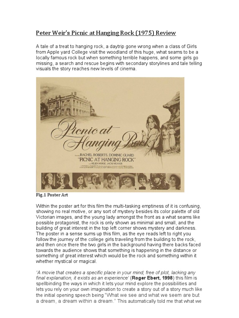 Picnic at Hanging Rock Review | PDF | Young Adult | General Fiction