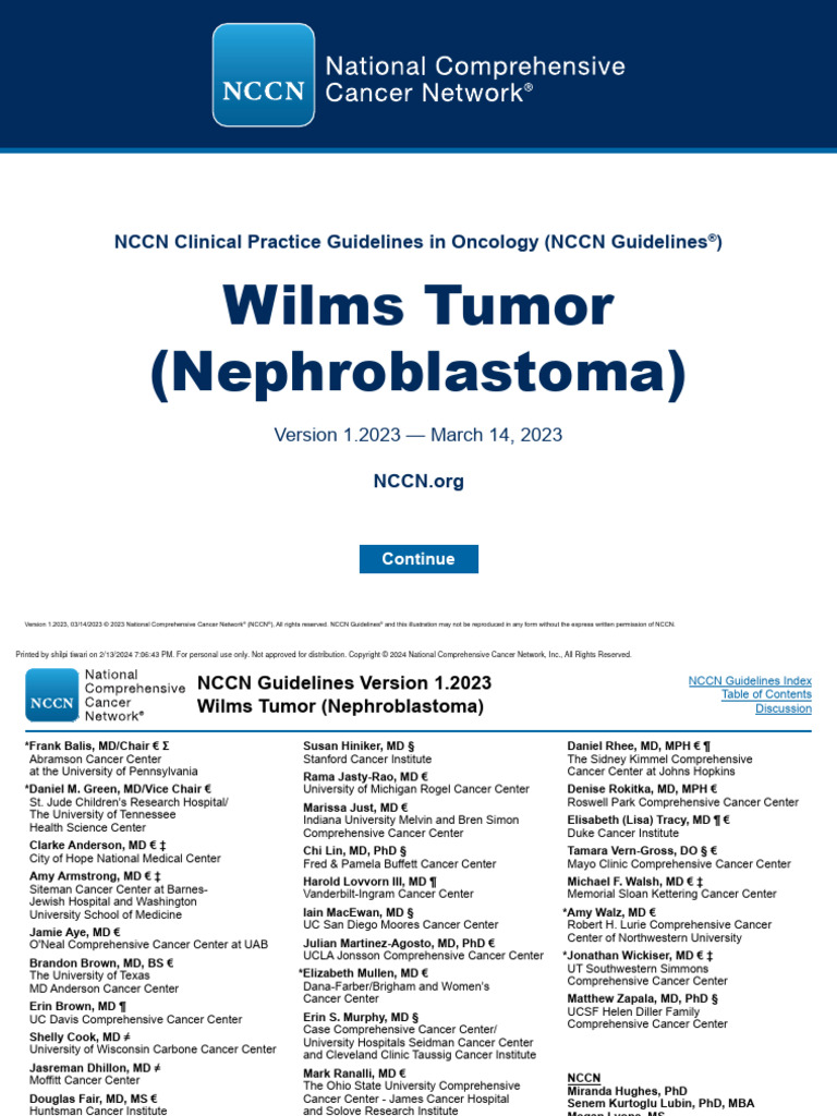 Wilms Tumor | PDF | Human Diseases And Disorders | Medicine