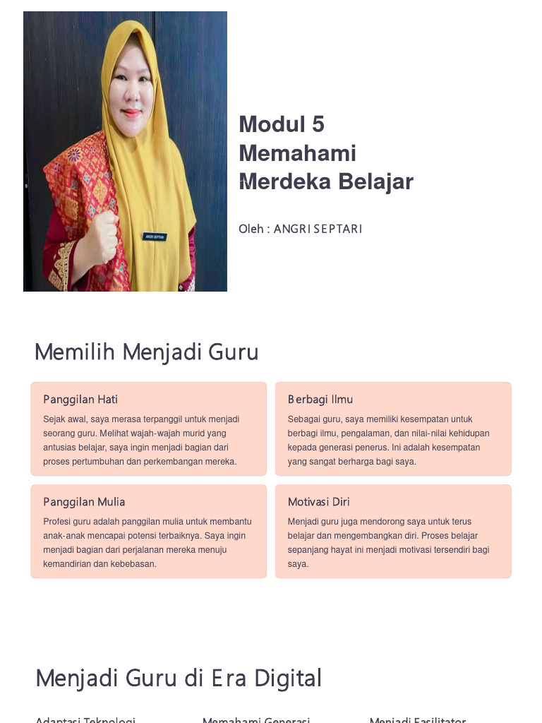Modul 5 Merdeka Belajar PMM | PDF | Karier & Perkembangan