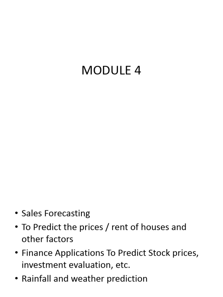 DMML Unit4 | PDF | Linear Regression | Dependent And Independent Variables