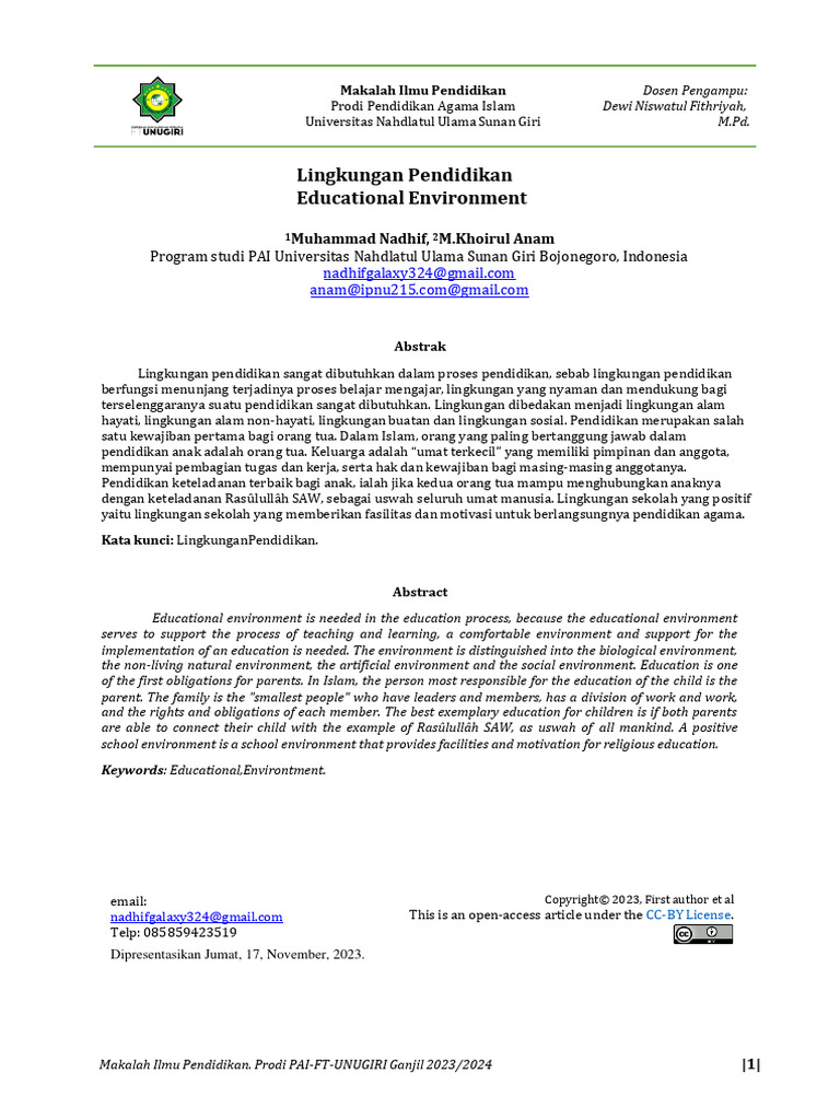 Revisi Makalah Muhammad Nadhif | PDF
