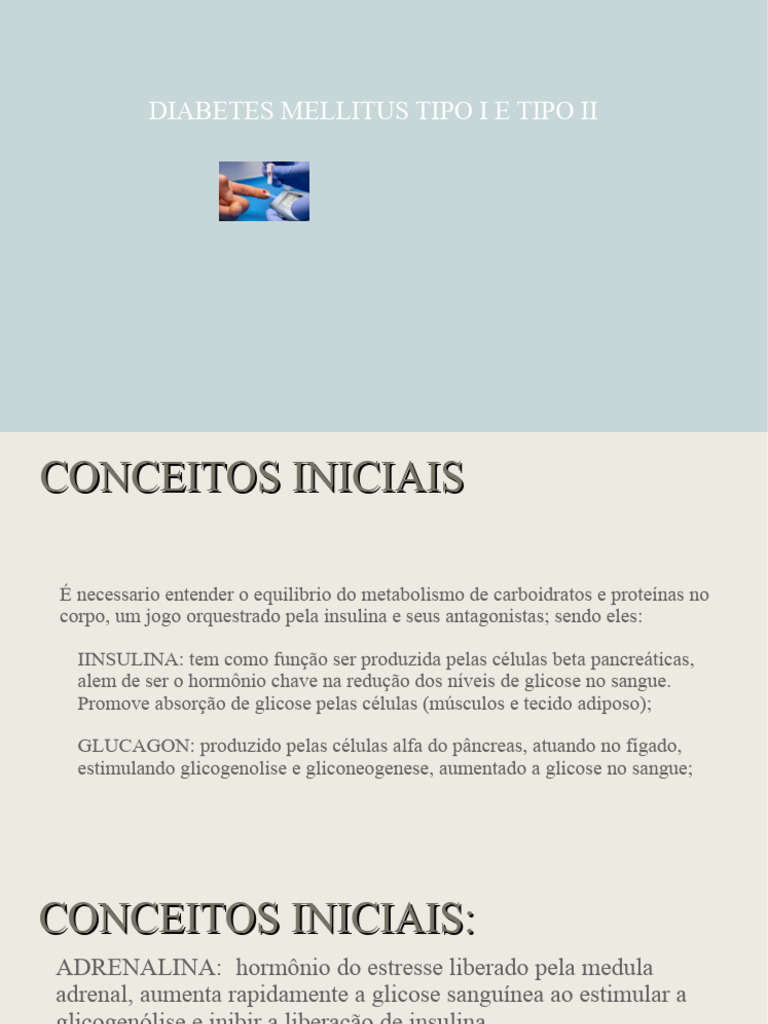 Aula DM1 e DM2 | PDF | Diabetes | Insulina