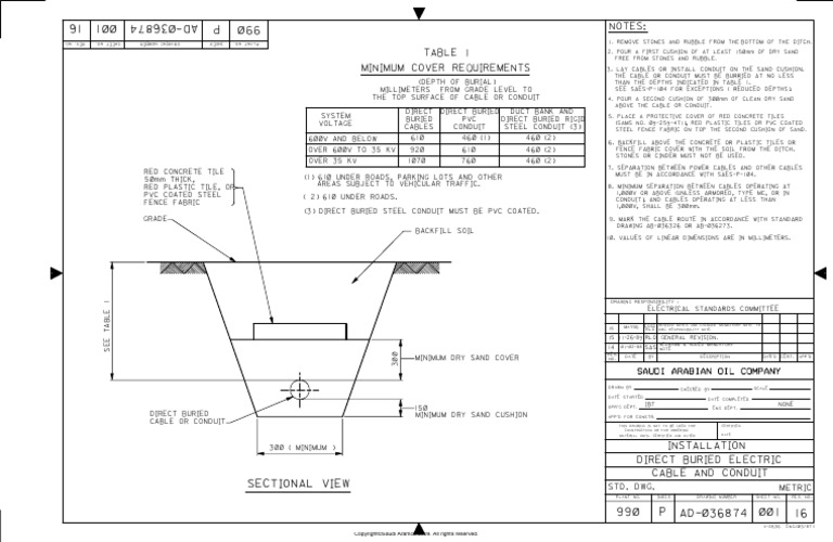 Direct Buried Cable Installation Guide | PDF | Concrete | Building ...