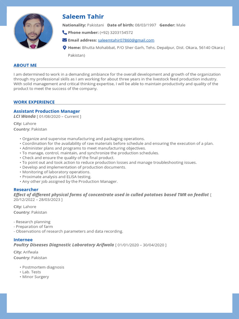 Saleem CV | PDF