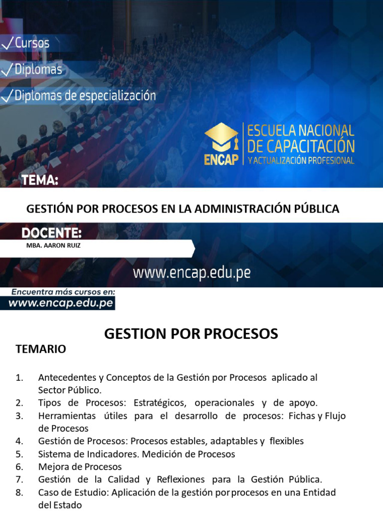 CURSO GESTION POR PROCESOS GESTIÓN PUBLICA - MBA AARON RUIZ | Descargar gratis PDF | Cliente ...