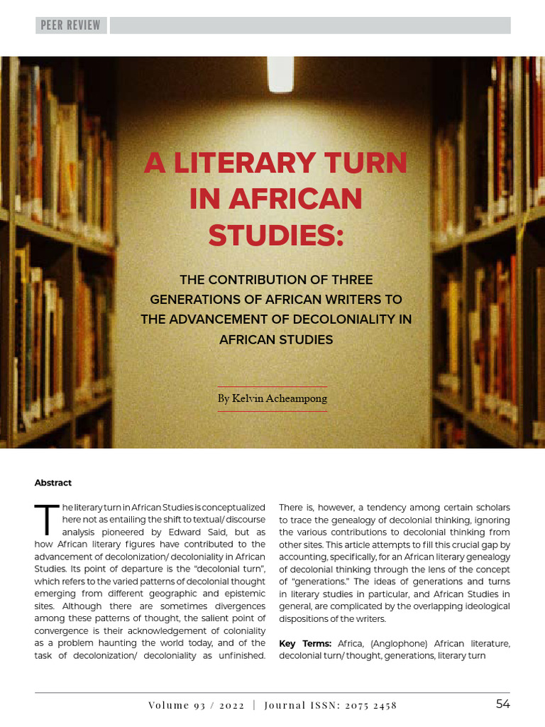 African Literature's Role in Decoloniality | PDF | Postcolonialism ...