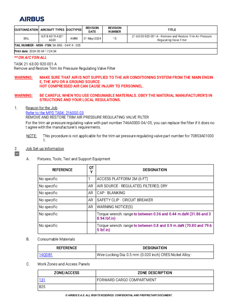 BNL - A318 - A319 - A320 - A321 - AMM - FSN - 005 - 01-May-2024 - 21-63-00-920-001-A - Remove ...