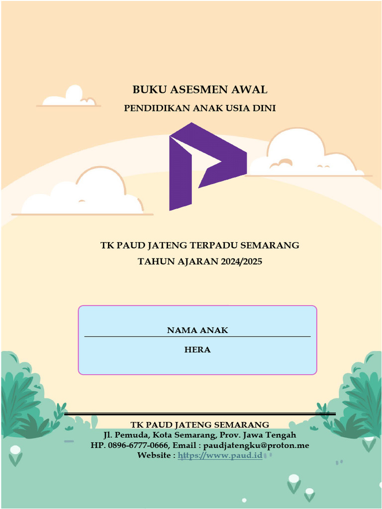 Buku Asesmen Awal PAUD | PDF