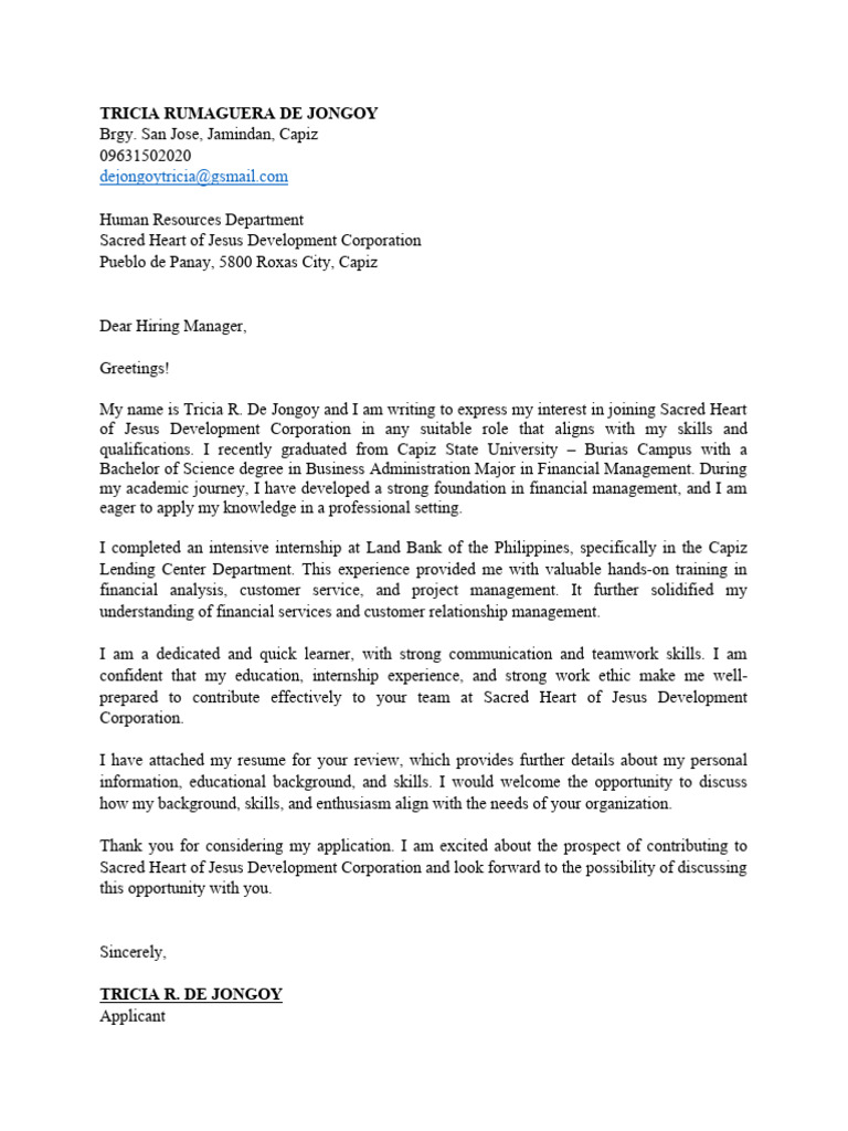 Application Letter Apply | PDF