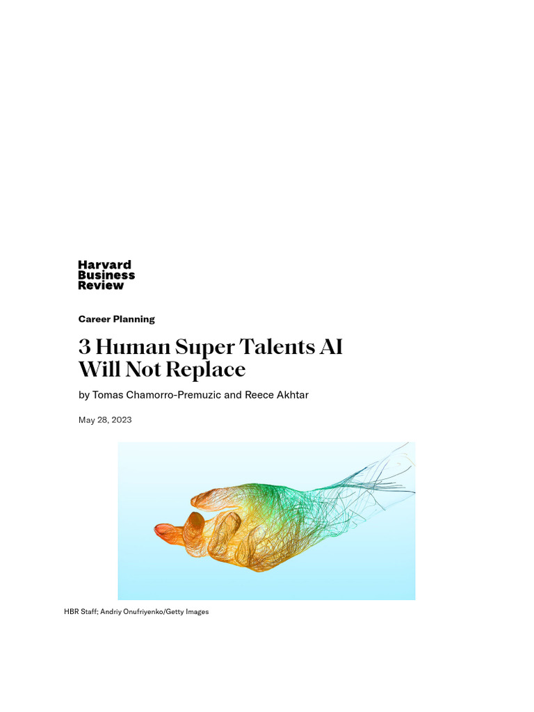 3 Human Super Talents AI Will Not Replace | PDF | Intelligence (AI ...