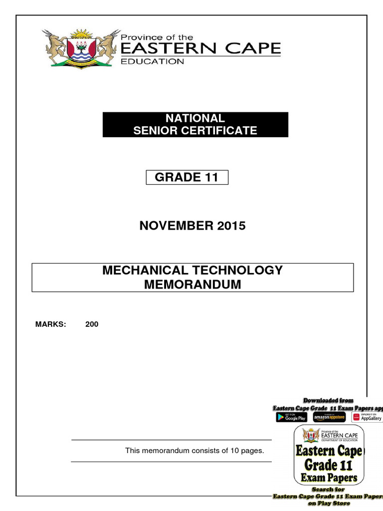 Gr11 MCHT N15 MEMO Eng | PDF | Soldering | Welding