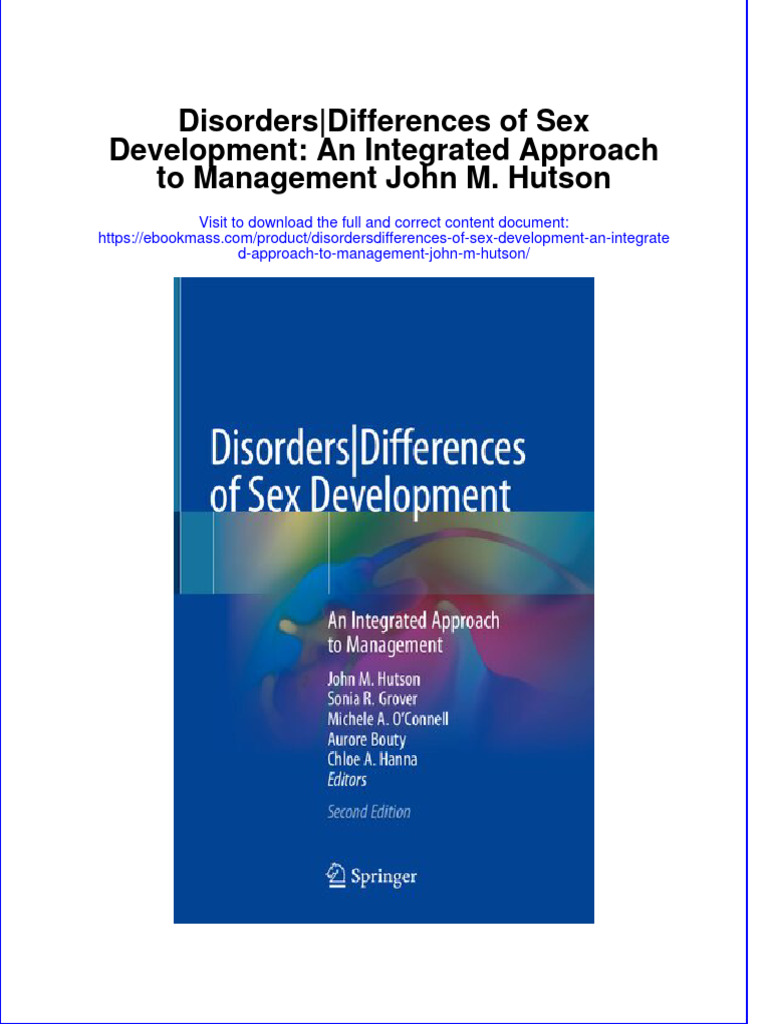 Disorders - Differences of Sex Development: An Integrated Approach To ...