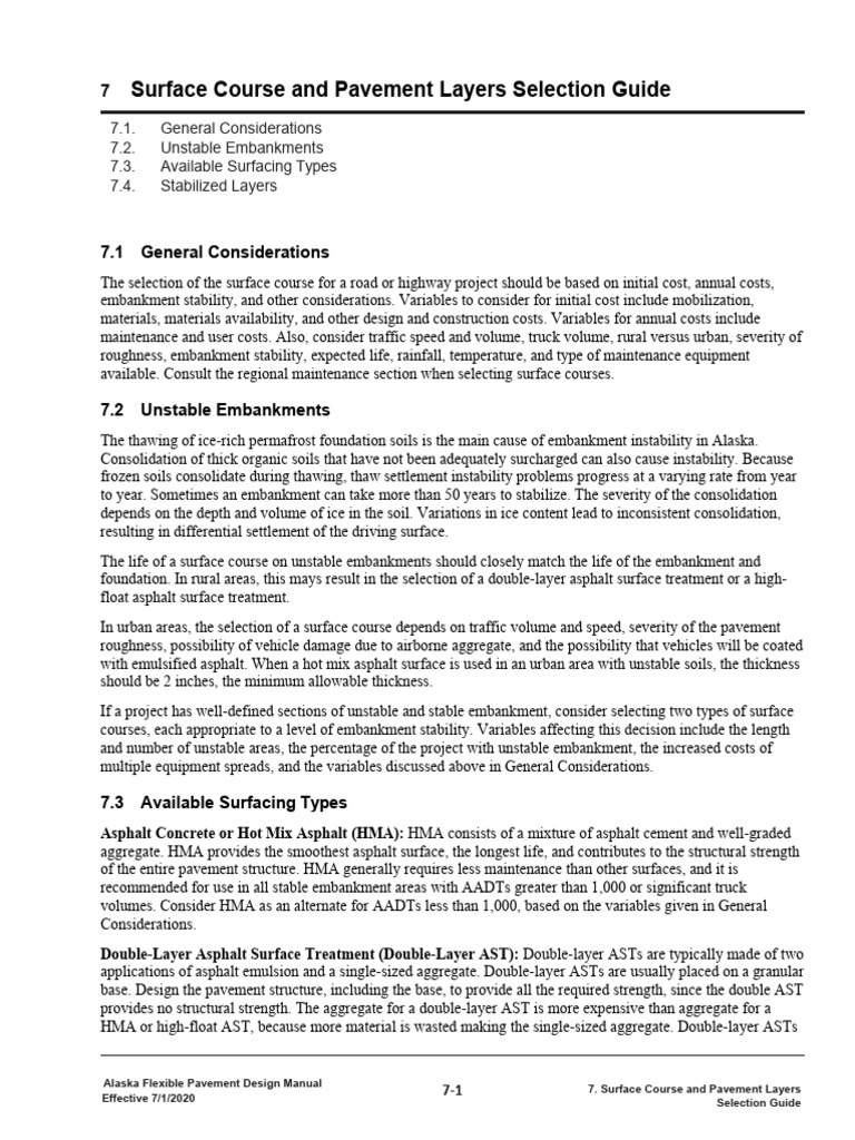 Ch7 Surface and Pavement Layer Selection Guide | Download Free PDF ... Ch7 Surface and Pavement Layer Selection Guide | Download Free PDF ...