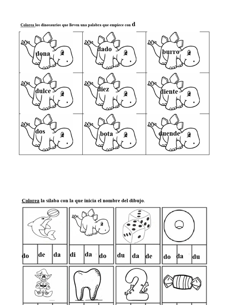 Actividades de Palabras con "D" | PDF