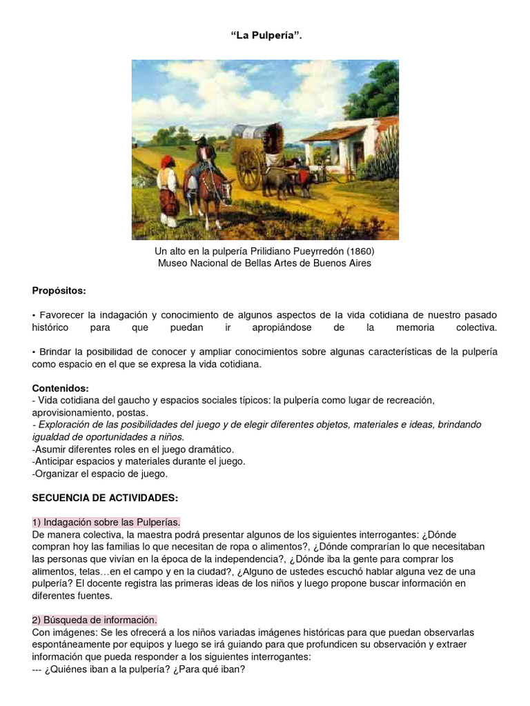 PULPERIA. NIVEL INICIAL. | PDF