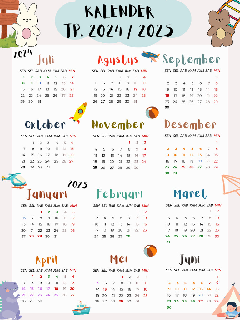 Kalender Pendidikan TP. 2024-2025 | PDF